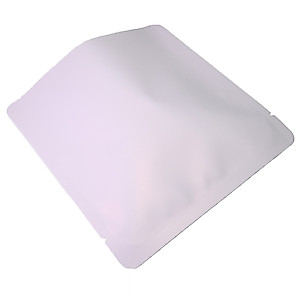 Pack of 100 Bottom Filled Aluminum Mylar Food Coffee Tea Square Packaging Bags (5.9" x 5.9", Matte White)