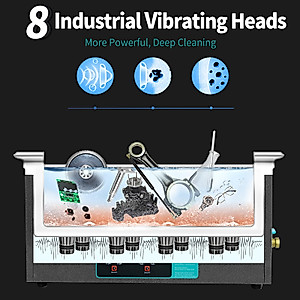 SupRUCCI Ultrasonic Cleaner 20L 480w High Power Ultrasonic Parts Cleaner with Heater Timer for Cleaning 3D Printed, Parts, Carburetor, Circuit Board, Jewelry, Safely Removes Oil and Rust.