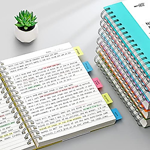 RETTACY Spiral Notebook 300 Pages - A5 Small Spiral Notebook with 5.7" × 8.22", 100 GSM College Ruled Paper, Twin-Wire Binding, Hardcover, School Supplies Spiral Journal Notebook for Women Men