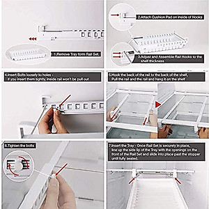 BBGT Hanging Storage Rack, Ziplock Bag Organizer, Telescopic Storage Clip Slide Rail Tray, Food Bag Zip-Bag Fresh Holder for Fridge Freezer Refrigerator