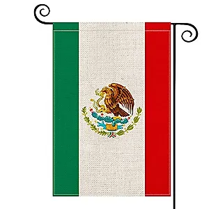 AVOIN Mexican MX National Garden Flag Vertical Double Sized, Día de independecia Yard Outdoor Decoration 12.5 x 18 Inch