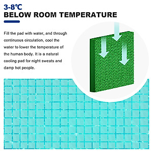 Tragaomx Cooling Mattress Pad Bed Cooling System Night Sweats and Hot Sleepers Relief Cooling Pad,Single Size 63x27in,Matterss 5 Years Warranty