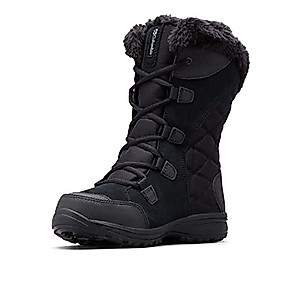 Columbia Women's Ice Maiden II Snow Boot, Black/Columbia Grey, 9.5 M US