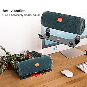 Desktop Stand for JBL Flip 4/FLip 5/Flip 6, TXEsign Acrylic Bluetooth Speaker Stand Holder Desk Display Stand Table Stand Holder for Cylindrical Speakers(Black)