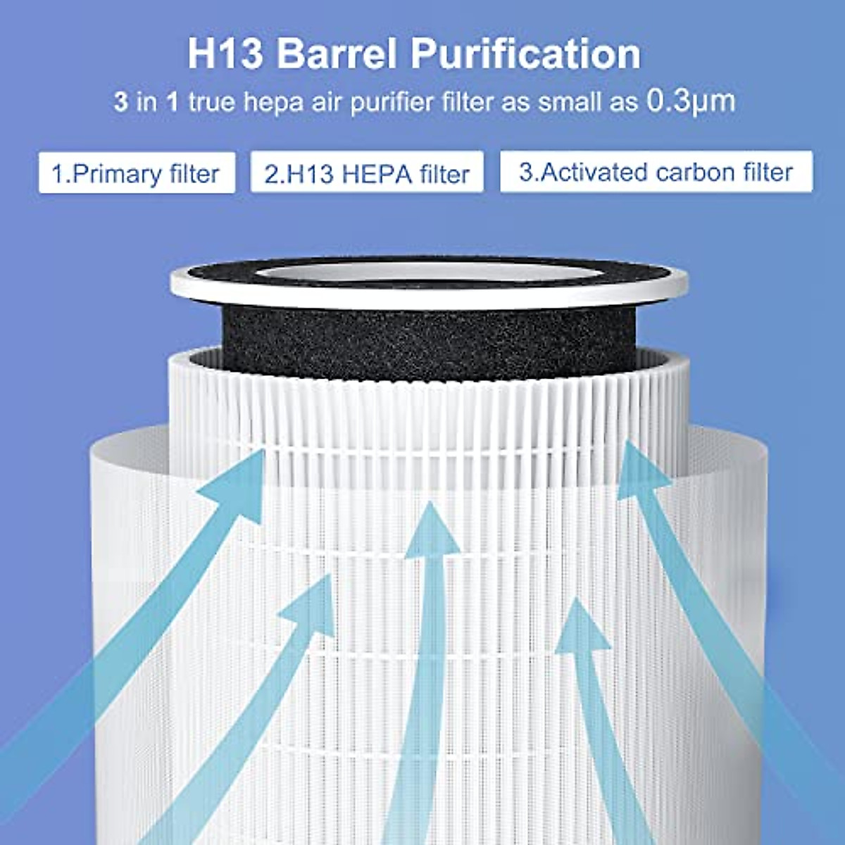 Air Purifier for Large Room, H13 HEPA Air Filter Cleaner for Bedroom, Covers up to 1000 sq ft, Auto whole Home Air Purifier Cleaner, Quiet Room Air Filters
