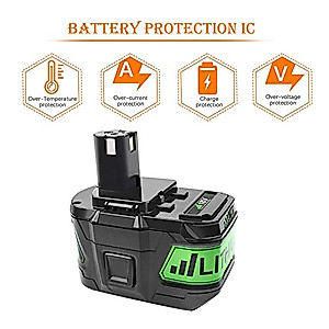 Upgraded 9.0Ah 18v Battery Compatible with Ryobi 18-Volt ONE+ HP P109 P102 P103 P105 P107 P108 Cordless Tool Battery Pack 9000mAh High Capacity Lithium-Ion Battery with LED Charging Meter