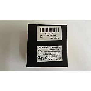 DREAMING Q&P IP Gold Plating Steel Roman Numeral Dial with Rhinestones Luxury Mens Wrist Watches for Man Black 003