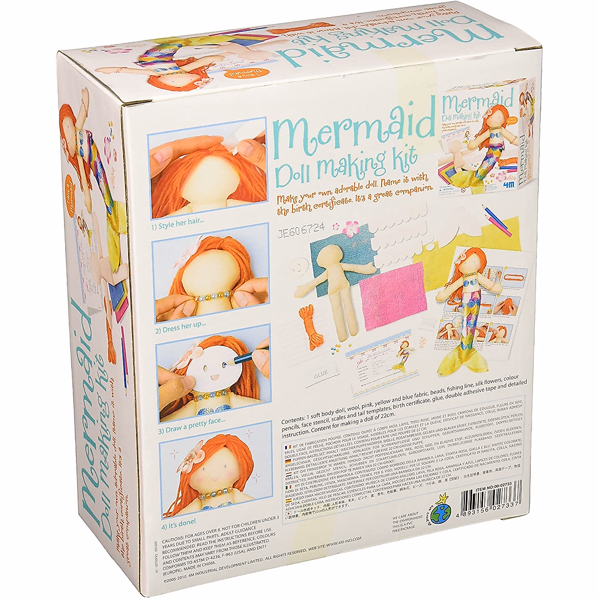 4M Mermaid Doll Making Kit, 8.5 inches