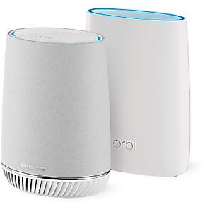 NETGEAR Orbi Voice Whole Home Mesh WiFi System - fastest WiFi router and satellite extender with Amazon Alexa and Harman Kardon speaker built in, AC3000 (RBK50V) (Renewed)
