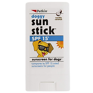 Petkin Dog Sunscreen Sunstick, 2 Pack – Sunscreen for Dogs and Puppies, SPF 15 – Simply Rub on Anytime for Instant Sun Protection – Vanilla Coconut Scent, .5 oz Net Weight – Ideal for Travel