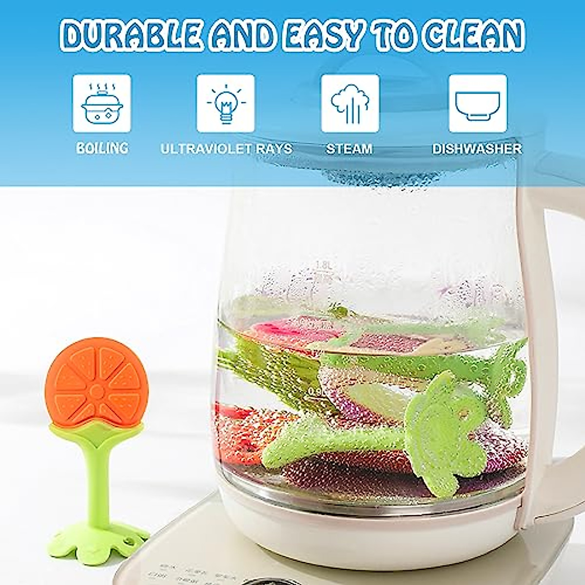 Teething Toys (5 Pack) - Tinabless Infant Teething Keys Set, BPA-Free, Natural Organic Freezer Safe for Infants and Toddlers, Silicone Baby Teethers