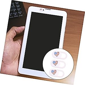 SOLUSTRE 3pcs Slide Camera Ultra- and Webcam Smartphone Pattern Cartoon Your Tablet Flag Lens Thin Lovely for Cover Privacy Shutter Heart Notebook Cell Protects Phone Slider Computer US