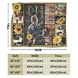 Sunflower Cow Print Blanket Super Soft Plush Throw Blanket Warm Sofa Couch Travel Bedding Blankets Comfy Bedspread Home Decor Blanket 60"X50"