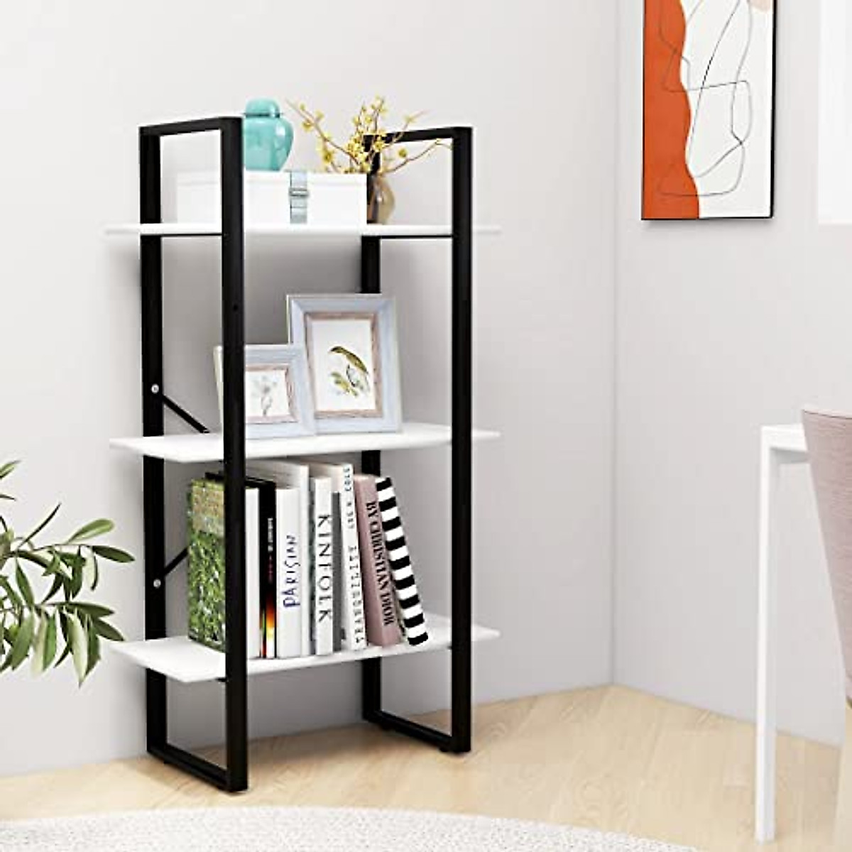 KTHLBRH Kitchen Shelves Bathroom Shelves Book Shelves Floor Shelves Storage Shelf White 23.6"x11.8"x41.3" Engineered Wood for Office Living Room Bedroom