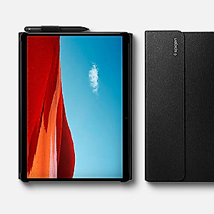 Spigen Stand Folio Designed for Surface Pro X Case with Pen Holder (2021/2020/2019) - Black