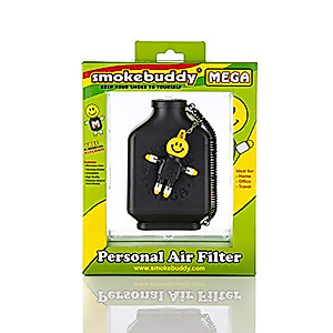 Smoke Buddy Mega Personal Air Purifier Cleaner Filter Removes Odor - Black