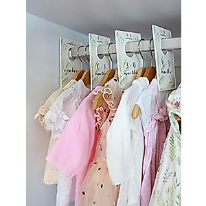 Mumsy Goose Nursery Closet Dividers Greenery Baby Clothes Dividers Botanical Closet Organizers