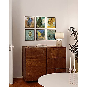 HAUS AND HUES 8x10 Picture Frame Set of 6-8x10 Frames Set of 6, Dark Wood Picture Frames Set, 6 8x10 Picture Frames For Wall, 8x10 Frames Bulk 8x10 Picture Frames For 8x10 (Walnut Oak Frame)