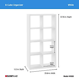 ClosetMaid 8 Cube Storage Shelving Unit, White