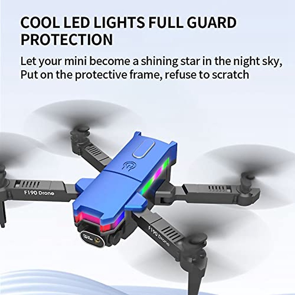 Mini Drone with Dual 4K HD FPV Camera Remote Control Toys Gifts For Kids Adults with Altitude Hold Mode Function, Headless Mode One Key Start, Trajectory Flight, 3-Level Flight Speed (Blue)