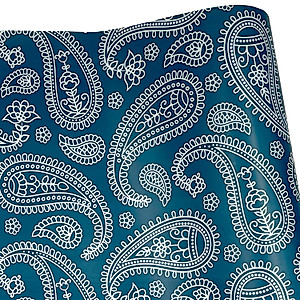 Yifely Self-Adhesive Shelf Liner Removable Drawer Paper for Covering Rent House Shelving Drawers, Vintage Paisley, 17.7 Inch by 9.8 Feet