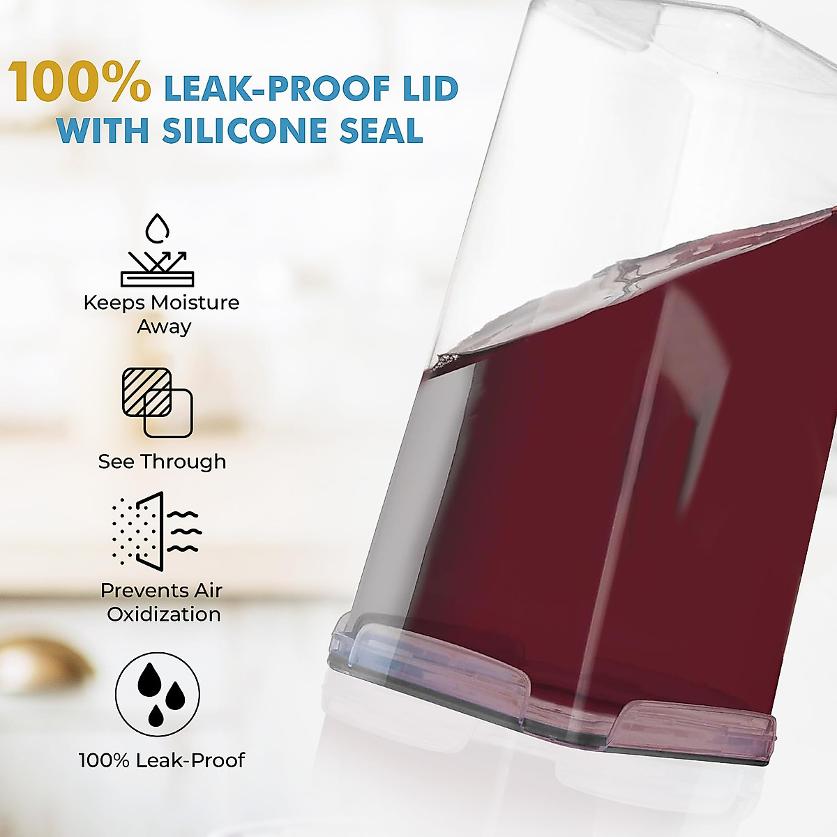 Shazo 2 PC (9.5L | 321 Oz) Extra Large Bulk Food Storage Containers with Airtight Lids for Flour, Sugar, Rice, Cereal & Pasta - Leakproof, BPA-Free Plastic Canisters for Kitchen & Pantry Organization