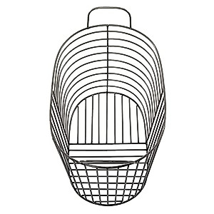 CosmoLiving by Cosmopolitan Metal Round Storage Basket with Handles, Set of 2 21", 17"W, Dark Gray