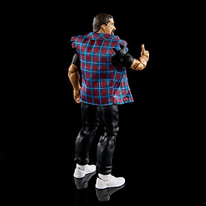 Mattel WWE Elite Collection Action Figure & Accessories, Series #102 Commissioner Foley 6-inch Collectible with 25 Articulation Points & Swappable Hands