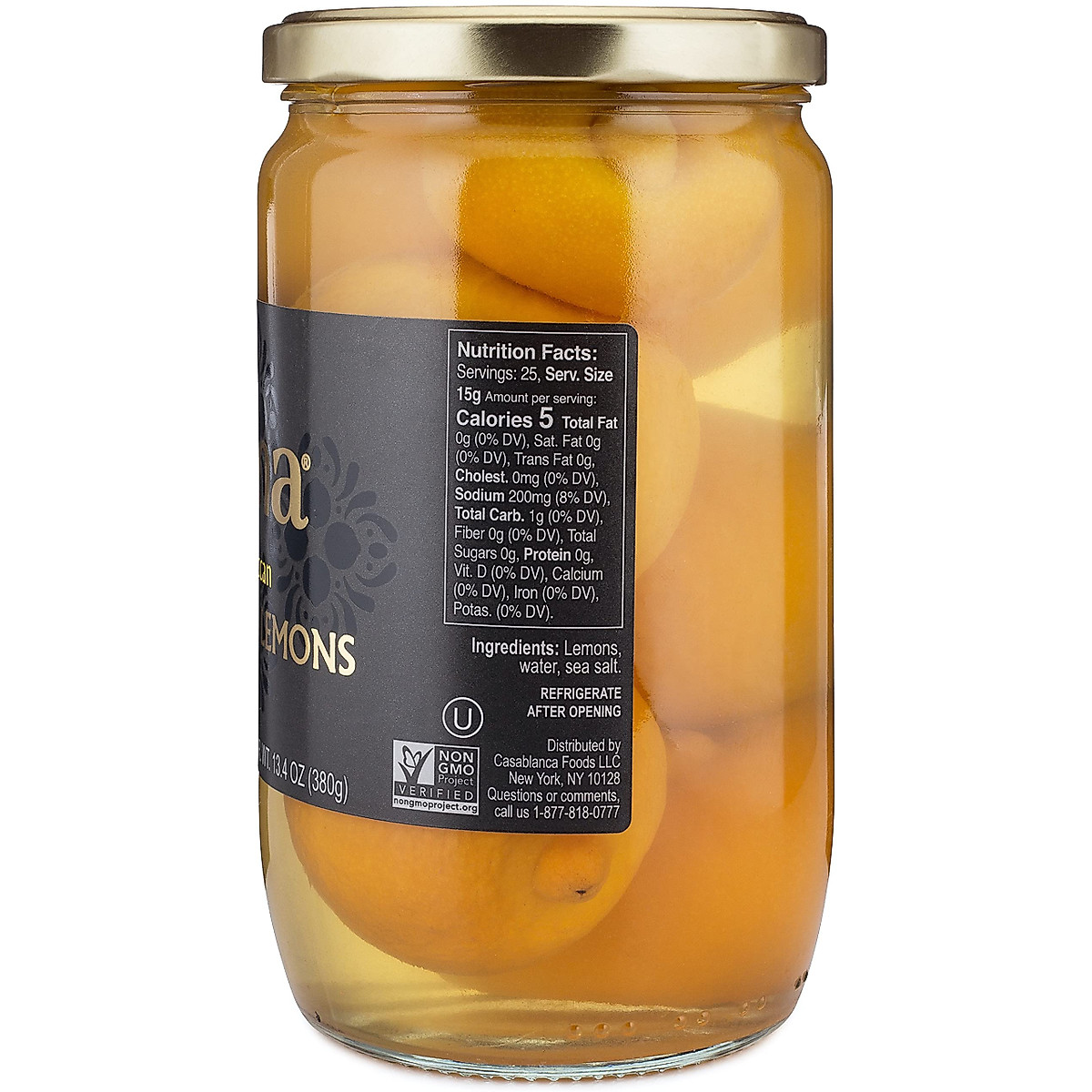 Mina Preserved Lemons, Authentic Moroccan Gourmet Preserved Beldi Lemons, 25.4 Ounce