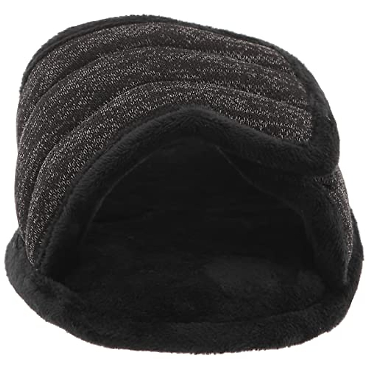 MUK LUKS Men's Maverick Slide Slippers, Ebony/Charcoal, 8-9