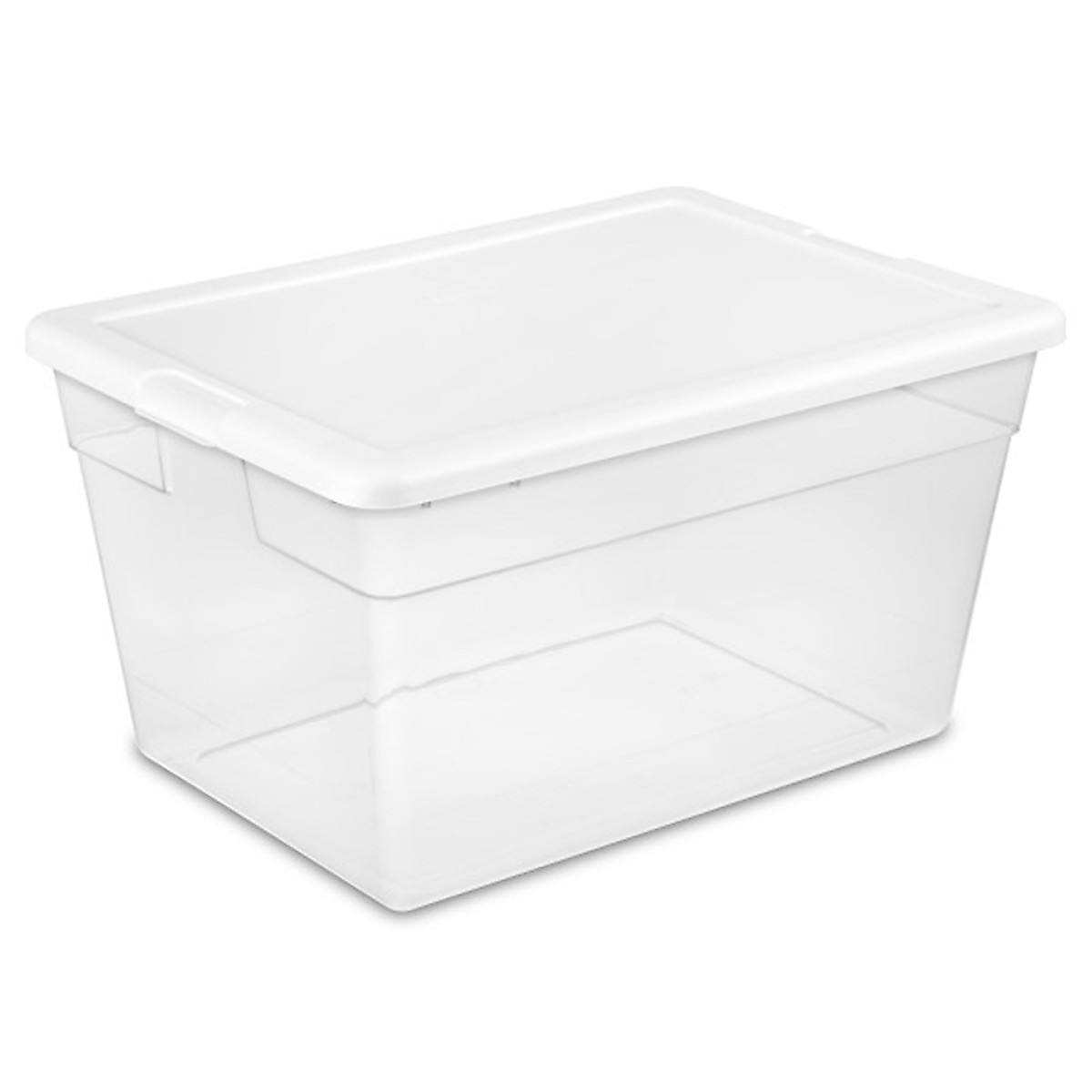 Sterilite 48-Pack Stackable Storage Bin with Lid, Clear Plastic Design, 16 Quart