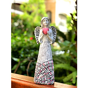 Bo Toys Solar Powered Fairy Angel with Solar Glowing Heart LED Garden Light Decor Color Change