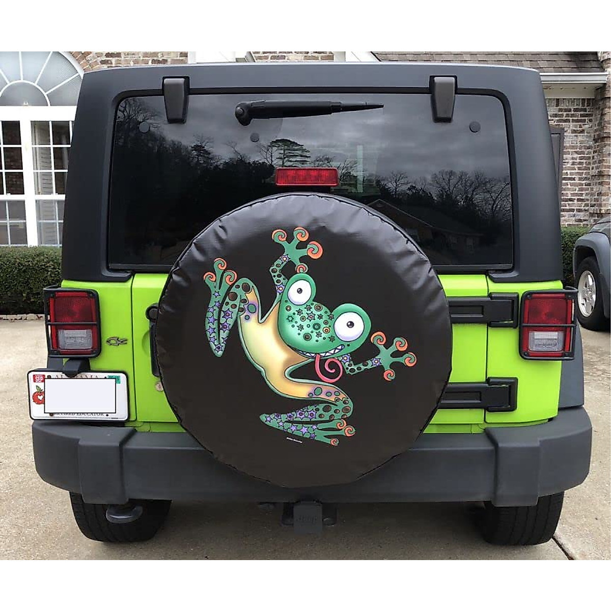 TIRE COVER CENTRAL Flippin' Frog Spare Tire Cover (Select tire Size/Back up Camera Option in menu)