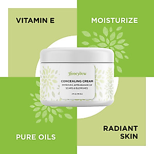 Scar Cream for Face and Body Care - Hydrating Vitamin E Lotion for Face Care with Nourishing Cocoa and Shea Butter Emollient Cream - Paraben and Silicone Free Skin Moisturizer for Sensitive Skin