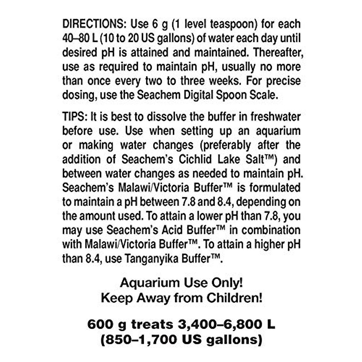 Seachem Malawi/Victoria Buffer 600gram