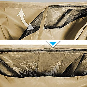 BenefitUSA Replacement Canopy Top Cover for 10'X10' Gazebo Polyester Double Tiers for Outdoor Garden Patio Pavilion Sunshade (Beige)