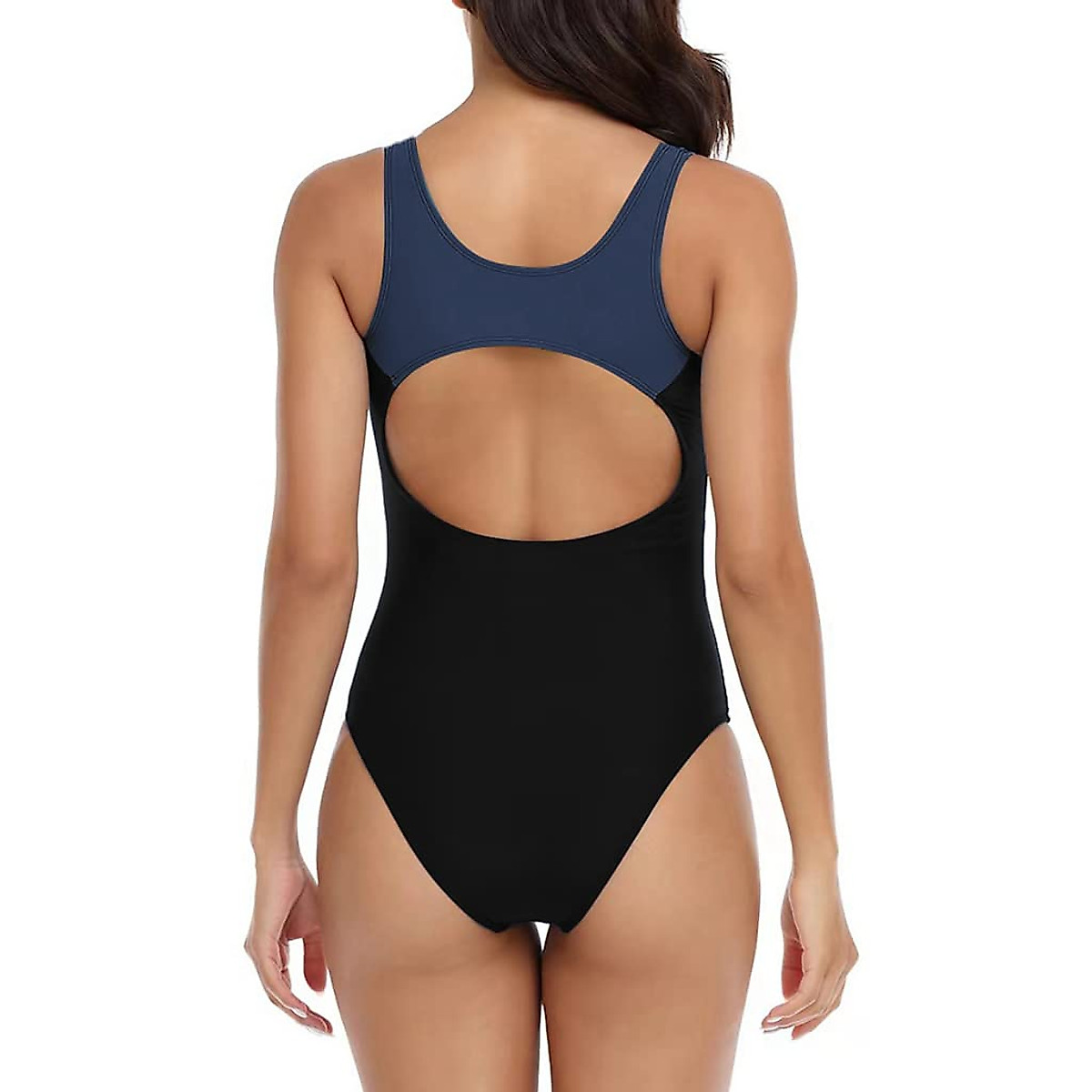 clear wind Women's Cutout Racerback Active Sports Athlect One Piece Swimsuit Navy L