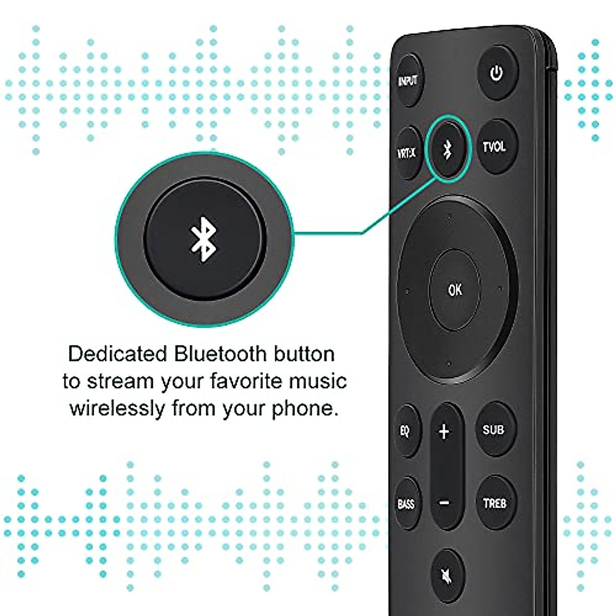 Semote Remote Controller fit for Vizio 2.1 5.1 Home Theater Sound Bar and Vizio Channel Soundbar System, for Vizio M V P Series Home Audio Sound System with Subwoofer