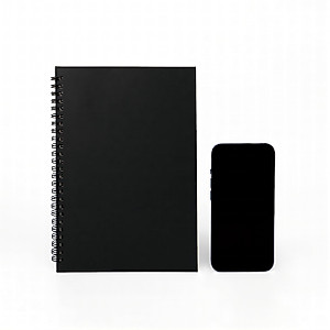 DSTELIN 9 inch x 6 inch, 100GSM, Blank Spiral Notebook, 3-Pack, Soft Cover, Sketch book, 160 Pages / 80 Sheets, (Black)