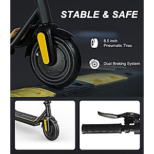 LEQISMART Electric Scooter Adults, 350W Motor & 15.5MPH, 8.5" Pneumatic Tires, 12-17 Miles Range E with 270Wh Battery, Foldable Commuting for Adults