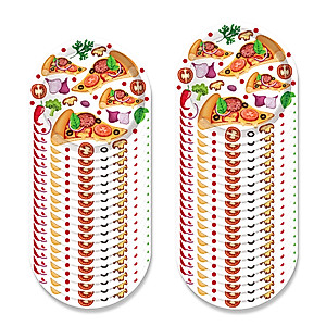 CC HOME Pizza Party Themed Party Supplies Pack Pizza Party Decorations Party Pack- Serves 16 - Includes Pizza Party Plates Cups Napkins