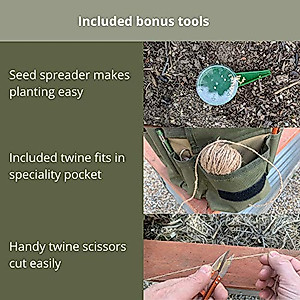 Garden Tool Bag – Makes Gardening Easy – Carry All Your Garden Tools and Supplies – Perfect Garden Tote and Bucket Organizer for Passionate Gardeners