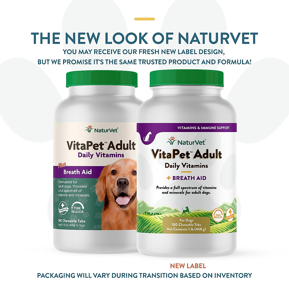 NaturVet - VitaPet Adult Daily Vitamins for Dogs - Plus Breath Aid - Provides a Full Spectrum of Vitamins & Minerals - Enhanced with Omega-6 Fatty Acids (180 Time Release Chewable Tablet