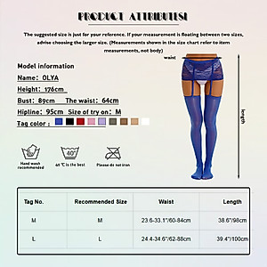 Oyolan Sexy Mini Skirt Lingerie for Women Sexy See Through Lace Skirt with Garter Belt Stockings White Large