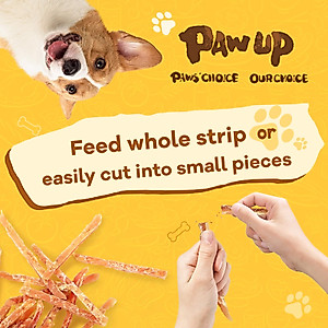 PAWUP Chicken Jerky Strip Dog Treats w/Taurine Natural Rawhide Free Dog Snacks, Training Treats Chicken Jerky Sticks for Dogs, 24oz