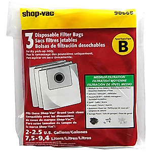Shop-Vac 9066800 2-2.5 Gallon, 3 Bags per Pack, 9 Bags Total