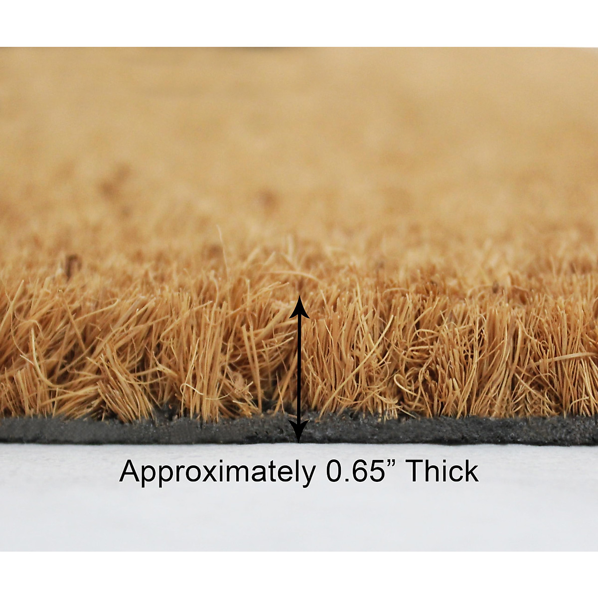 IRONGATE Welcome Doormat - Non Slip Dirt Trapping Chevron Tile Print Coco Coir Door Mat - Low Profile Front Doormat - Indoor Outdoor Durable Easy Clean High Traffic Area Patio Entryway Doormat -17x30