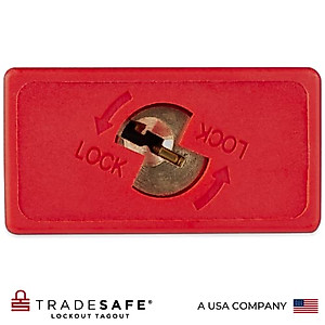 TRADESAFE Lockout Tagout Locks Set - 10 Red Loto Locks, Lockout Locks Keyed Different, 1 Key Per Lock, OSHA Compliant Lock Out Tag Out Padlocks, Safety Padlocks for Electrical Lockout Tag Out Kits