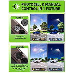 OPENLUX LED Parking Lot Light 150W 120W 90W Adjustable 4500K 5000K 5700K Tunable Up to 22500LM Photocell LED Shoebox Fixture Flood Pole Light Outdoor Field Lighting AC 100-277V