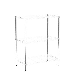 NChanmar 3-Tier Wire Shelving Unit Storage Shelves Shelf Organizer 30"x23"x12" Heavy Duty Metal Storage Rack Wire Rack NSF Height Adjustable for Laundry Bathroom Kitchen Garage Shelving(Chrome)